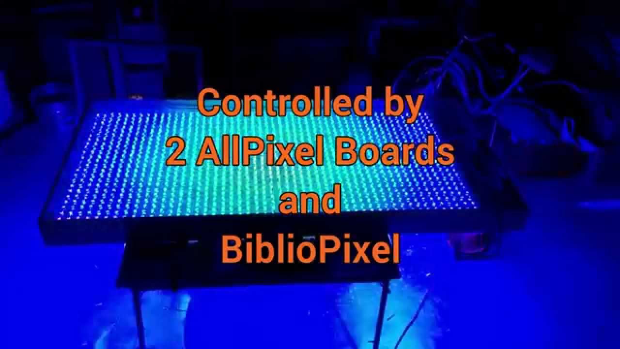 25x50 (1m x 2m) NeoPixel Display - YouTube