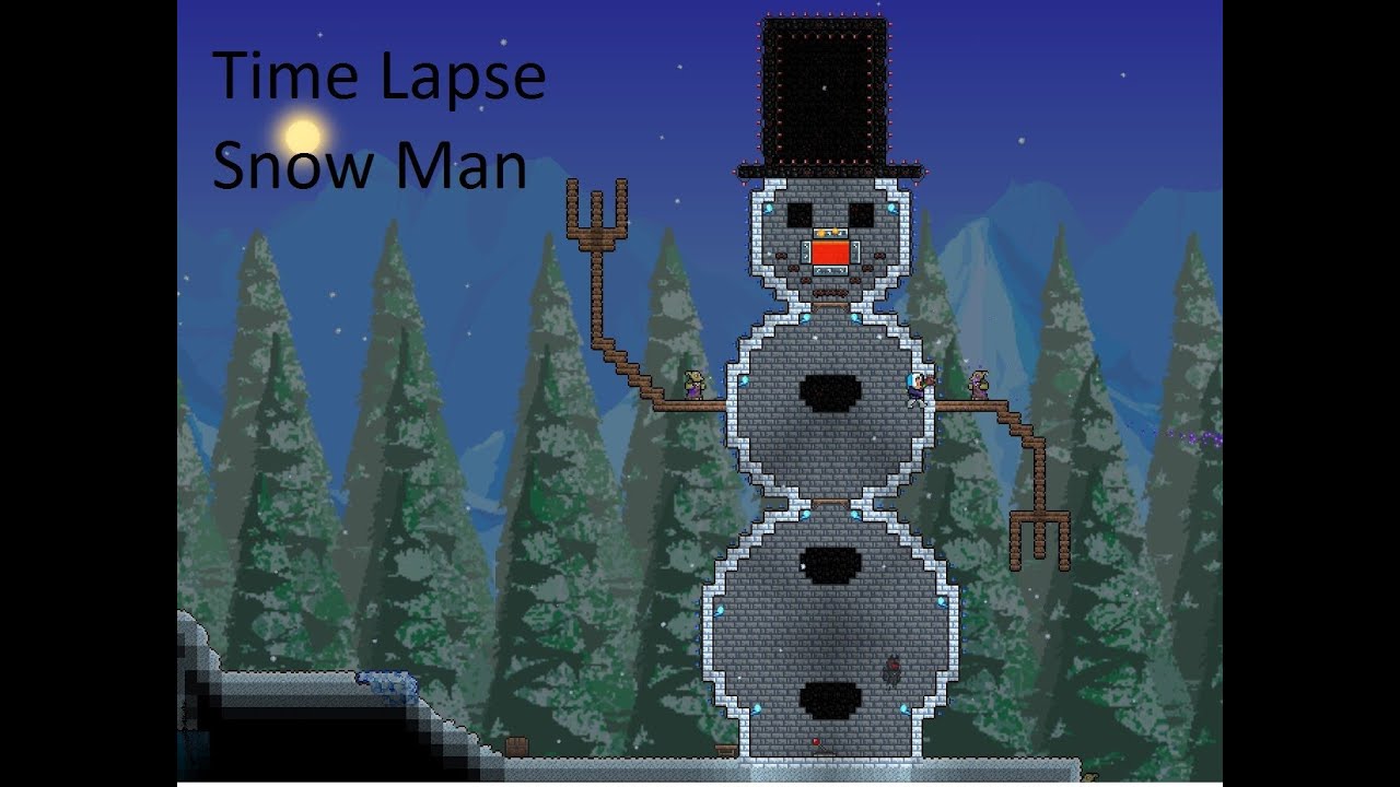 Terraria:Time Lapse Snowman - YouTube