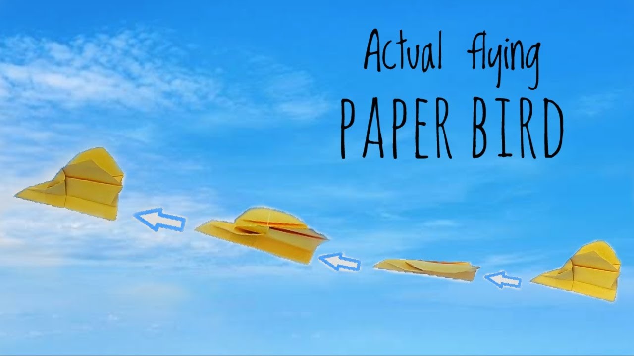 How to make Origami Bird that can flap its Wings | Origami paper Bird ...