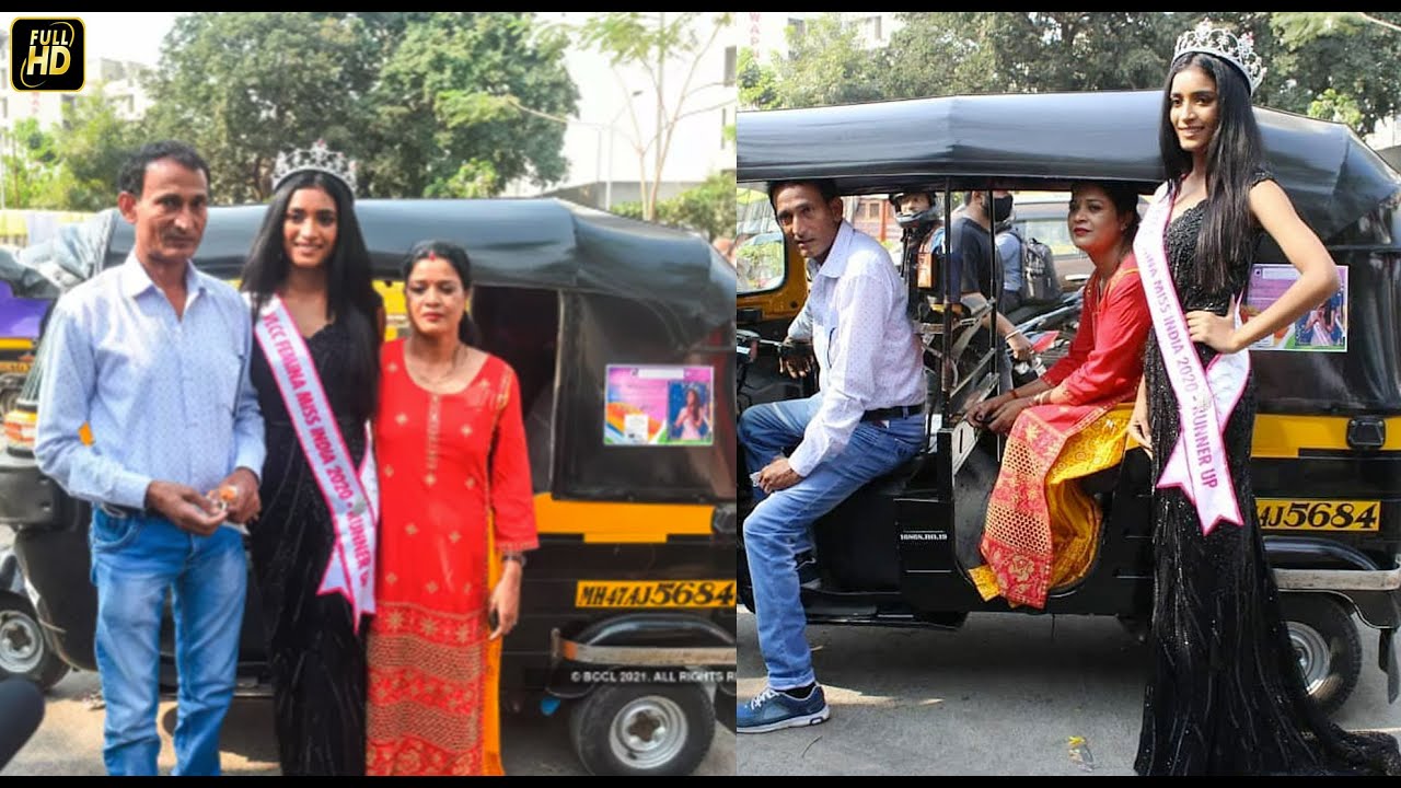Miss India Runnerup Manya Singh Arrives in her father's Auto to her ...