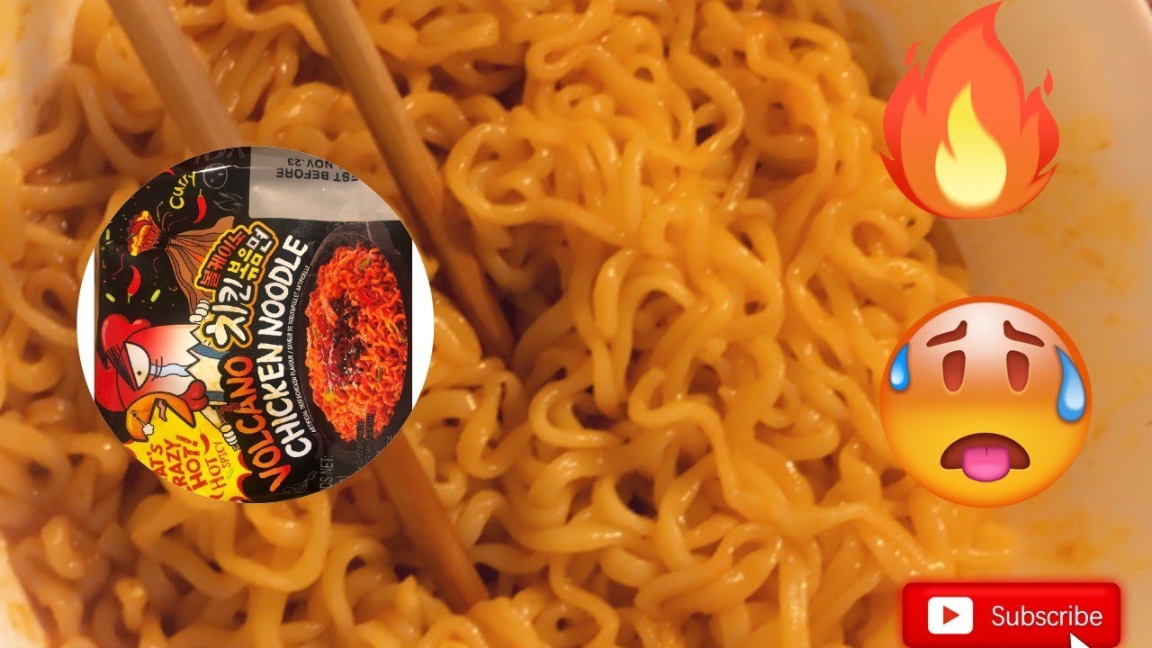 PALDO VOLCANO CHICKEN NOODLES EXTREMELY SPICEY - YouTube