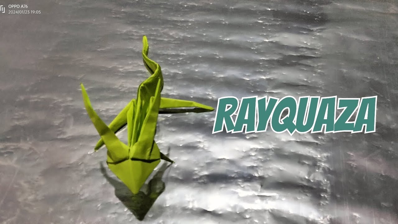 How to make an origami POKÉMON RAYQUAZA easy by origami ways - YouTube