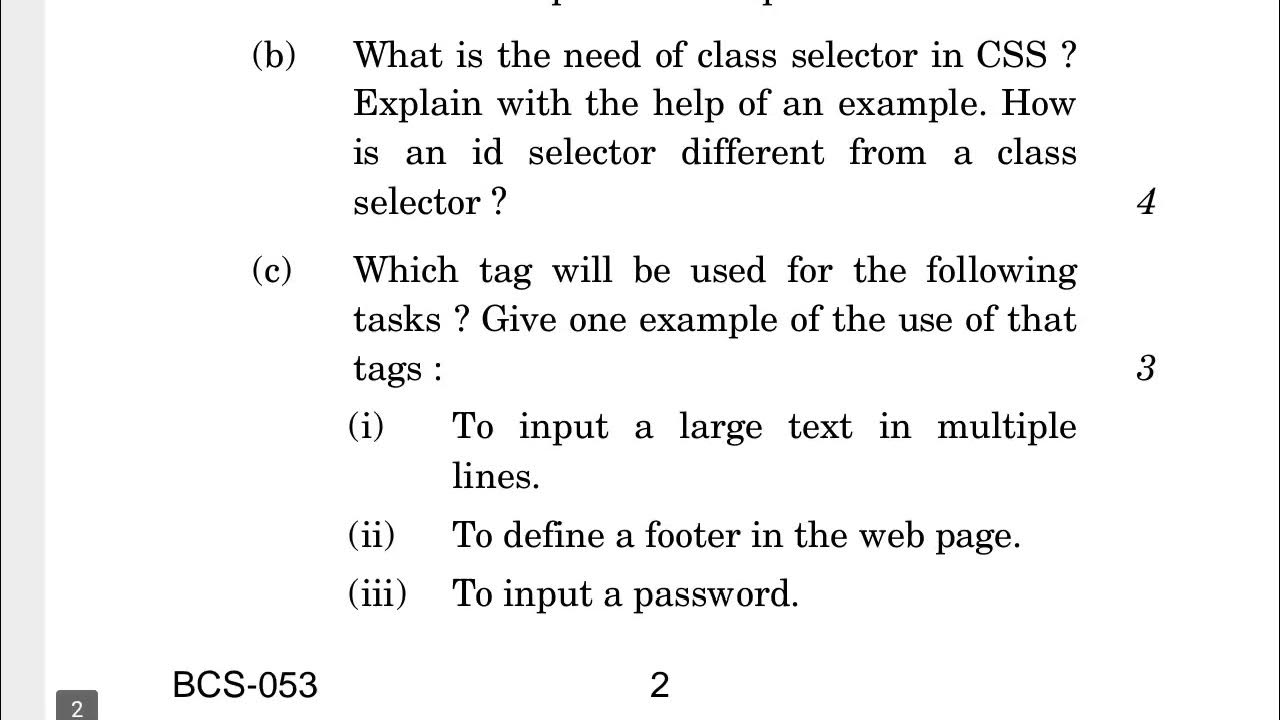 BCS-053 REVISED JUNE-2022 QUESTION PAPER IGNOU - YouTube