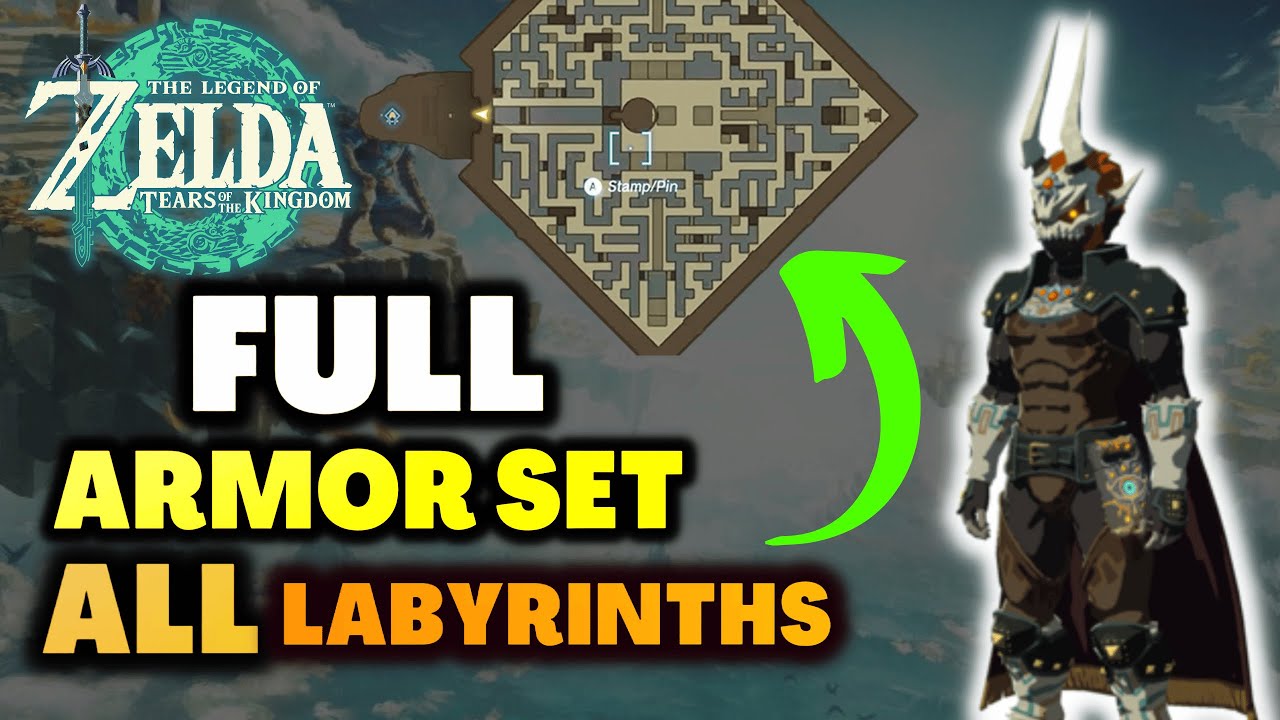STEP-BY-STEP ALL 9 LABYRINTHS - FULL Evil Spirit Armor Set Zelda Tears ...