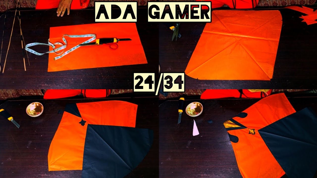 Ada Game Wala🪁banay ka Asan tarika how to make Ada gamer kite fancy ...