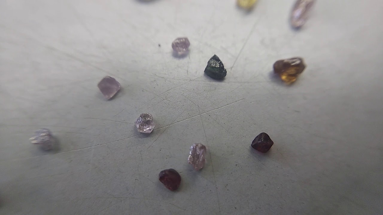 Rough diamond in color assort(3) - YouTube