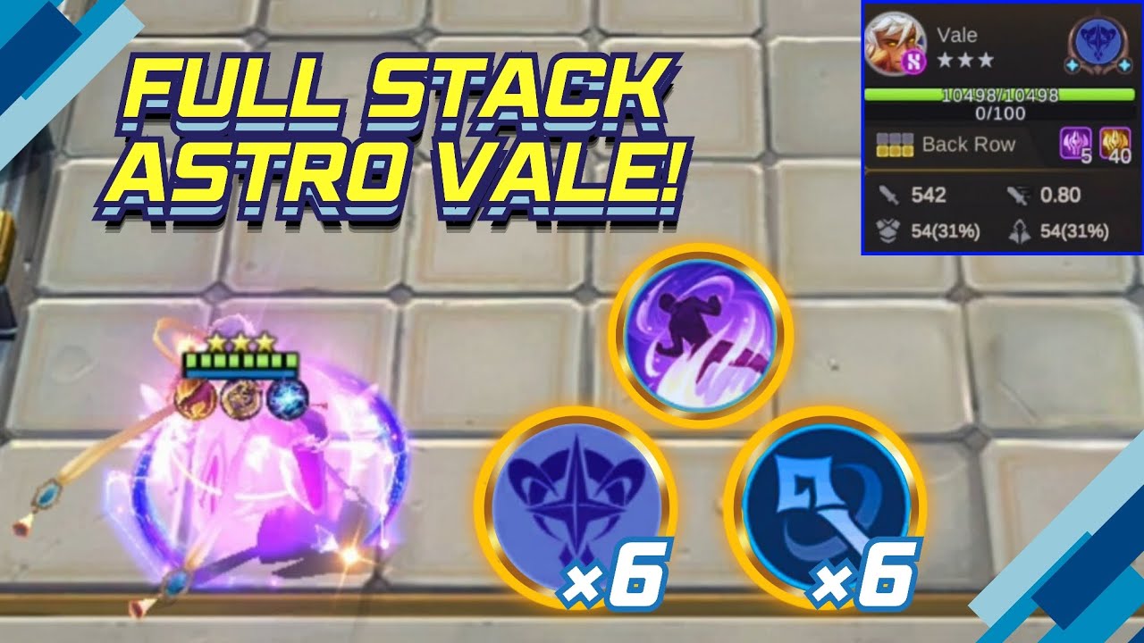 FULL STACK ASTRO VALE! | YUKI SKILL 3 | MAGIC CHESS MLBB NEW META 2024 - YouTube