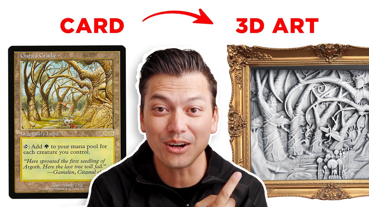 Amazing 3D Magic Card Art for Patron! - YouTube