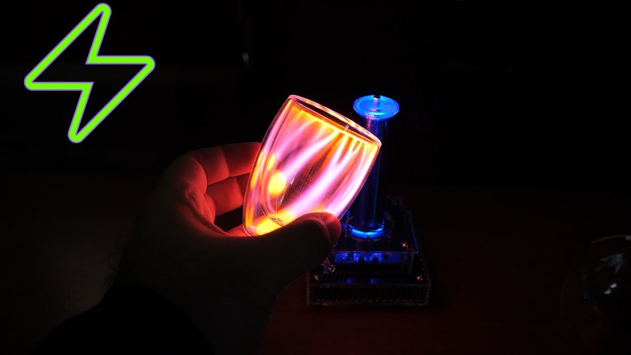 Handmade Neon Plasma Cup for Tesla Coil ⚡ Gadgetify - YouTube