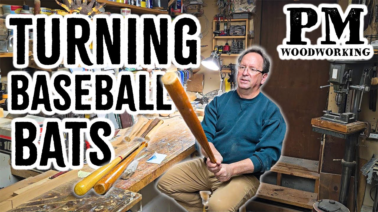 Wood Turning Baseball Bats on a Lathe - YouTube