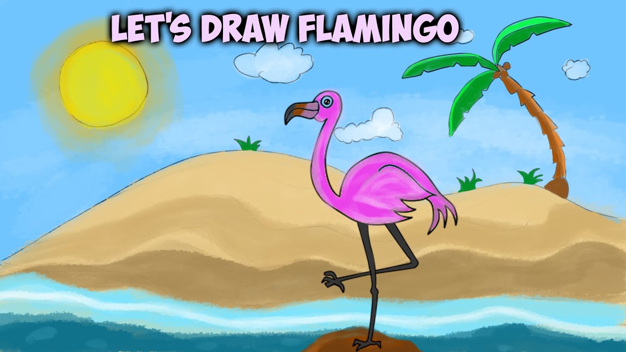 How to draw Flamingo | Giggle n Giggles | GNGGS - YouTube