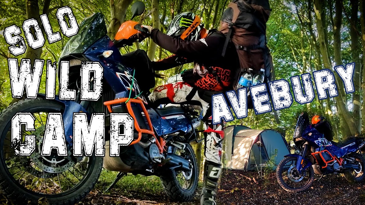 Wild Camping Near Avebury with KTM 990 ADV - YouTube