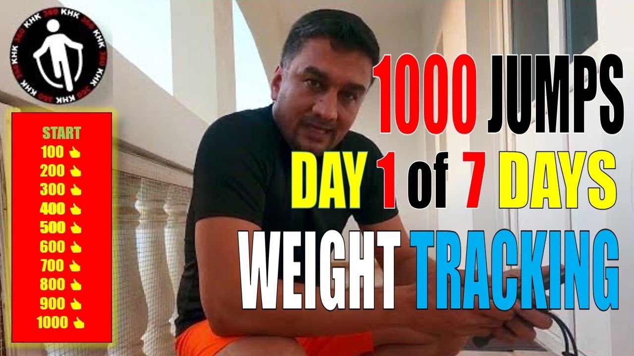 1000 Jumps 7 Days Day 1 - Weight Loss Challenge Tracking - Jump Rope ...