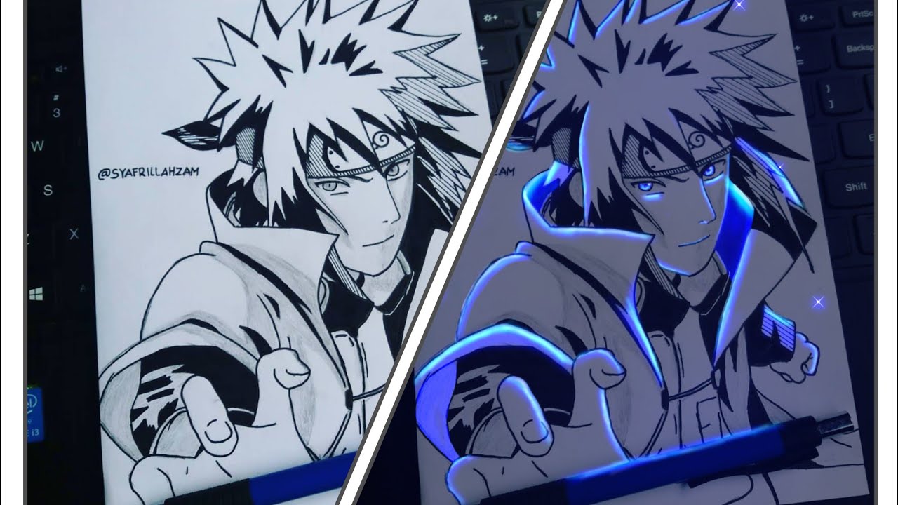 How to make Glowing Art - Minato Namikaze (IbissPaint X) - YouTube