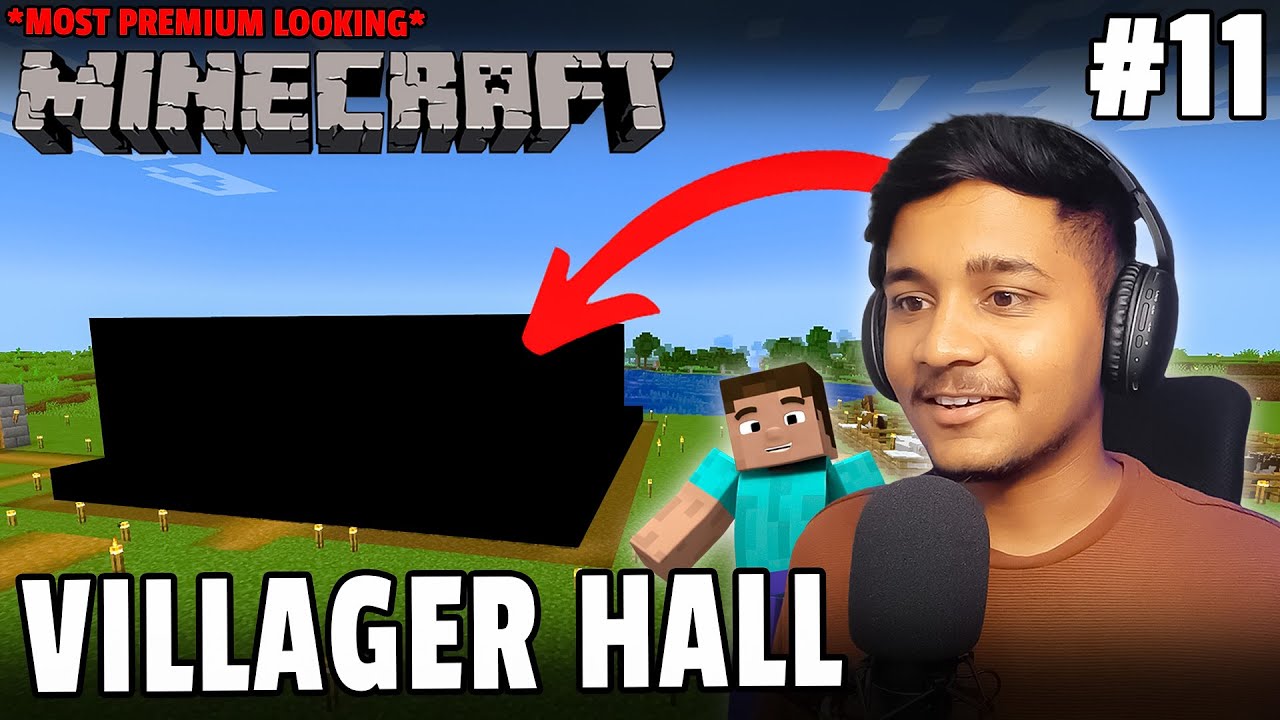 The Most Premium Looking Villager Hall | Survival World | Episode-11 ...