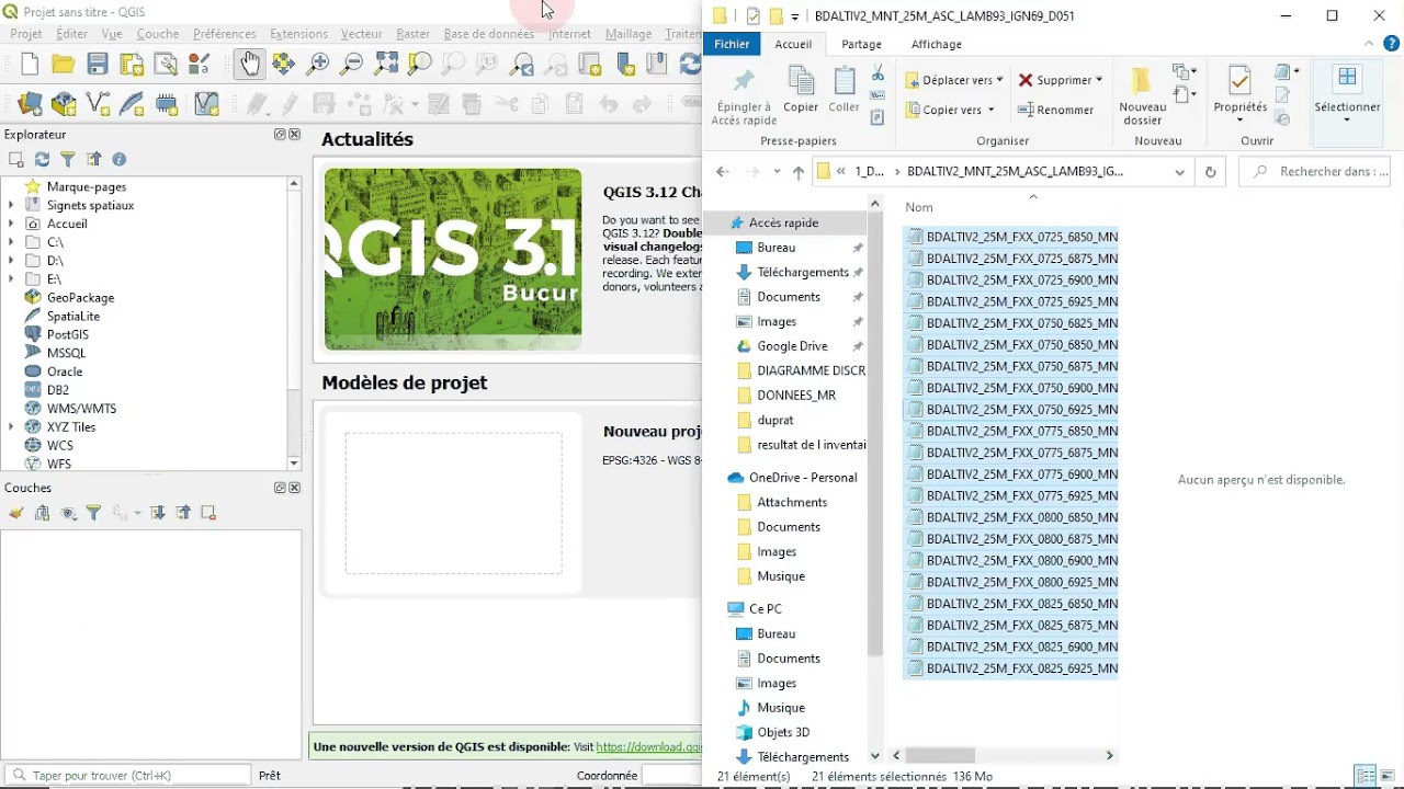 Créer des isolignes et des ombrages à partir d'un MNT QGIS - YouTube