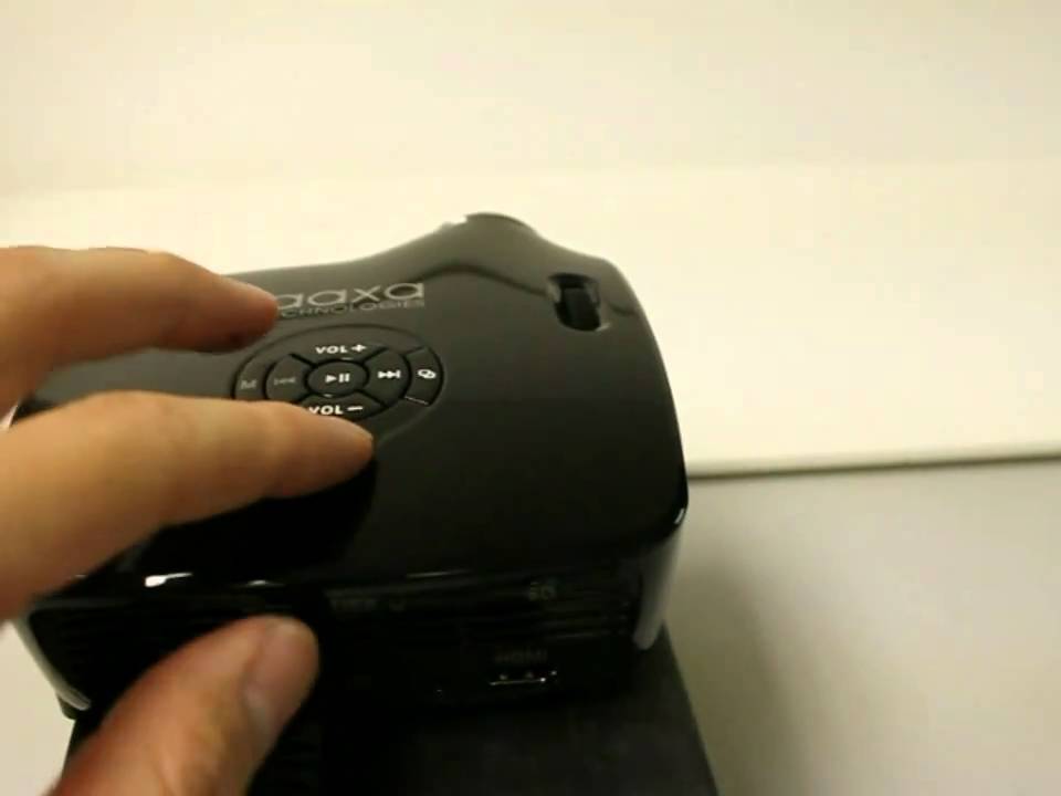 AAXA M2 Mini Projector acting as Power Point presentation player - YouTube