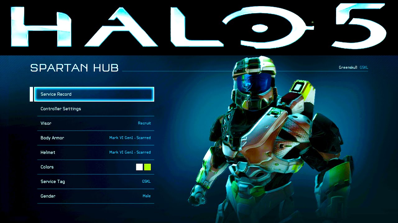 Halo 5 Beta CUSTOMIZATION Options (Recruit, Mark VI, Mark VI Scarred ...