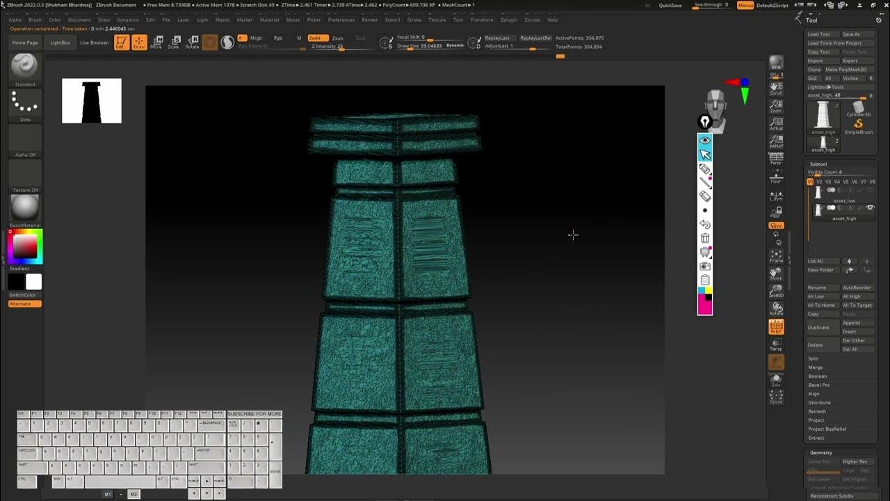 How I reduce Polycount in ZBrush | Class-13 - YouTube