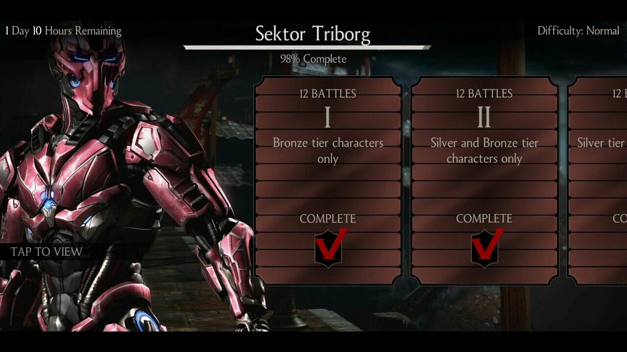 Mortal Kombat X Android Desafio / Challenge Triborg Sektor LK-9T9 ...
