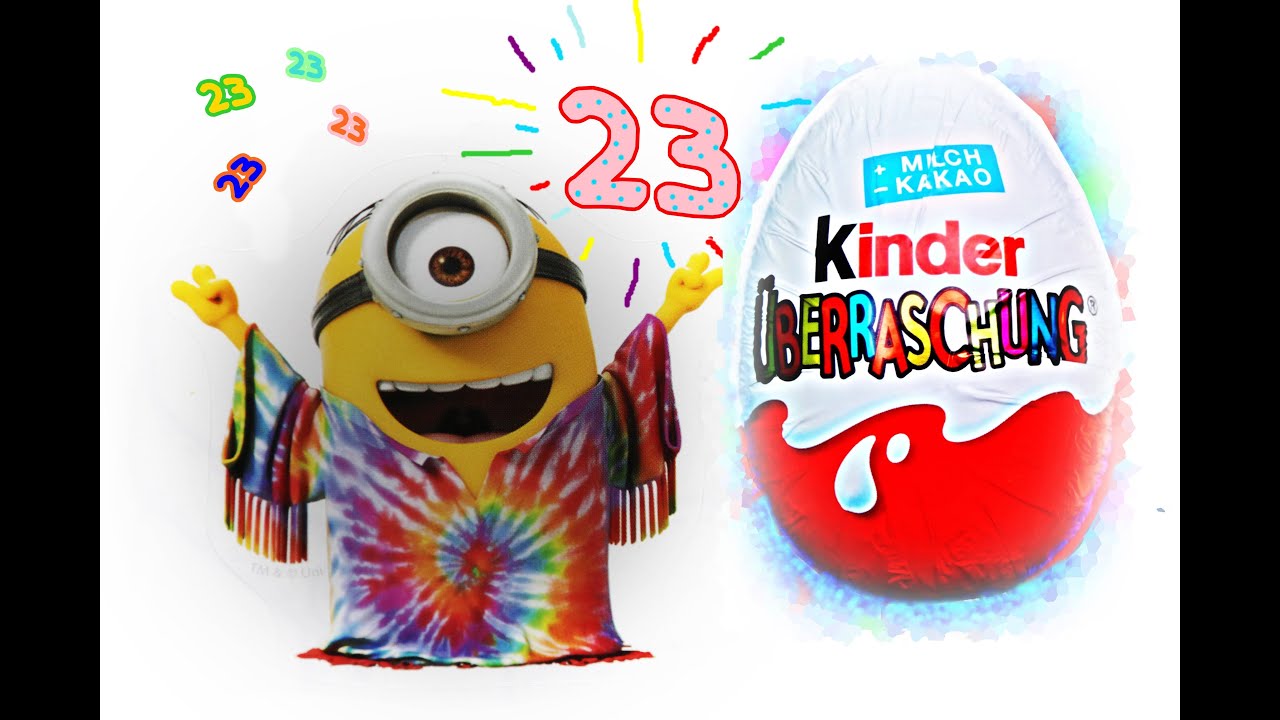 MINIONS Kinder SURPRISE egg 23/24 Ü-ei お気に入り4K 手先 Ü eier unboxing LUCKY ...