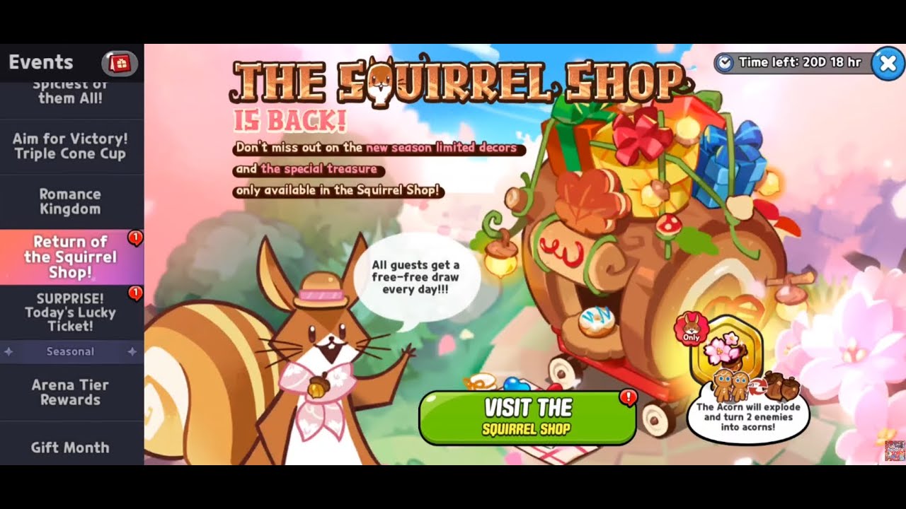 Event: Return of the Squirrel Shop! (Spring) - Cookie Run: Kingdom - YouTube