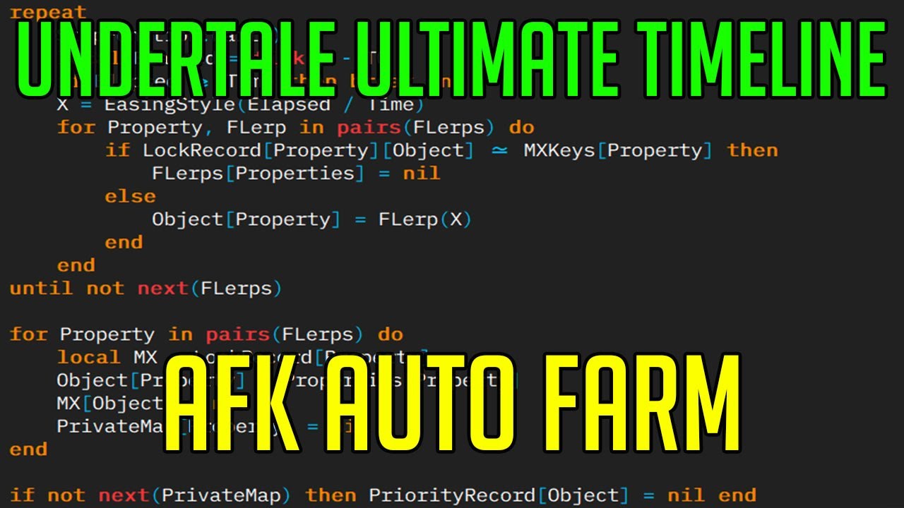 UNDERTALE ULTIMATE TIMELINE | HACK/SCRIPT | AFK AUTO FARM - YouTube