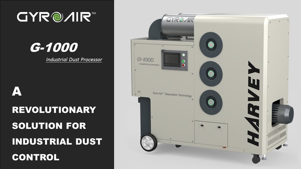 Gyro Air G-1000 Industrial Dust Processor - YouTube