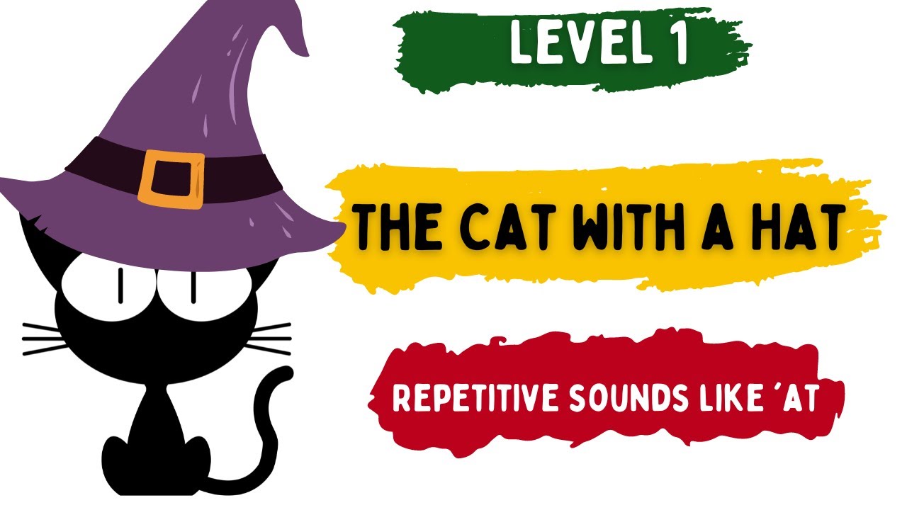 learn -at family words | cat, sat, mat | Rhyming words story for ...