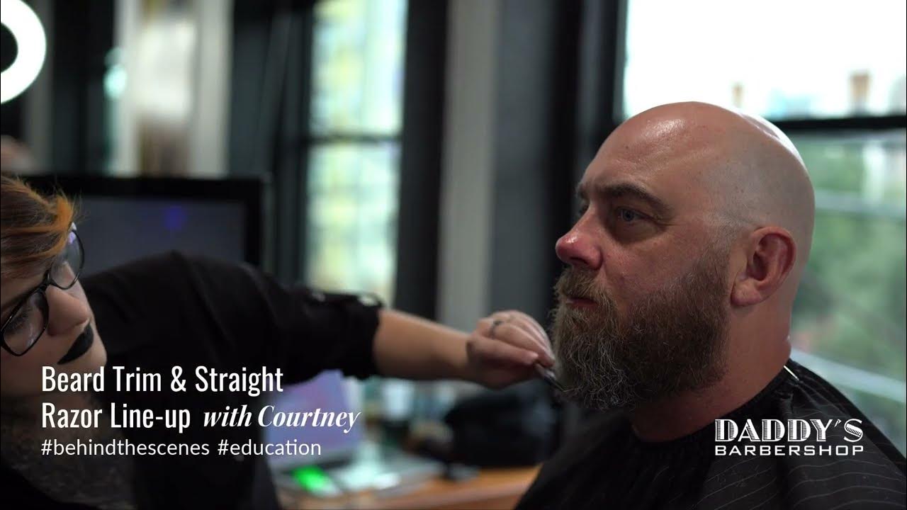 Austin Barbershop - Beard Trim & Straight Razor Line Up - YouTube