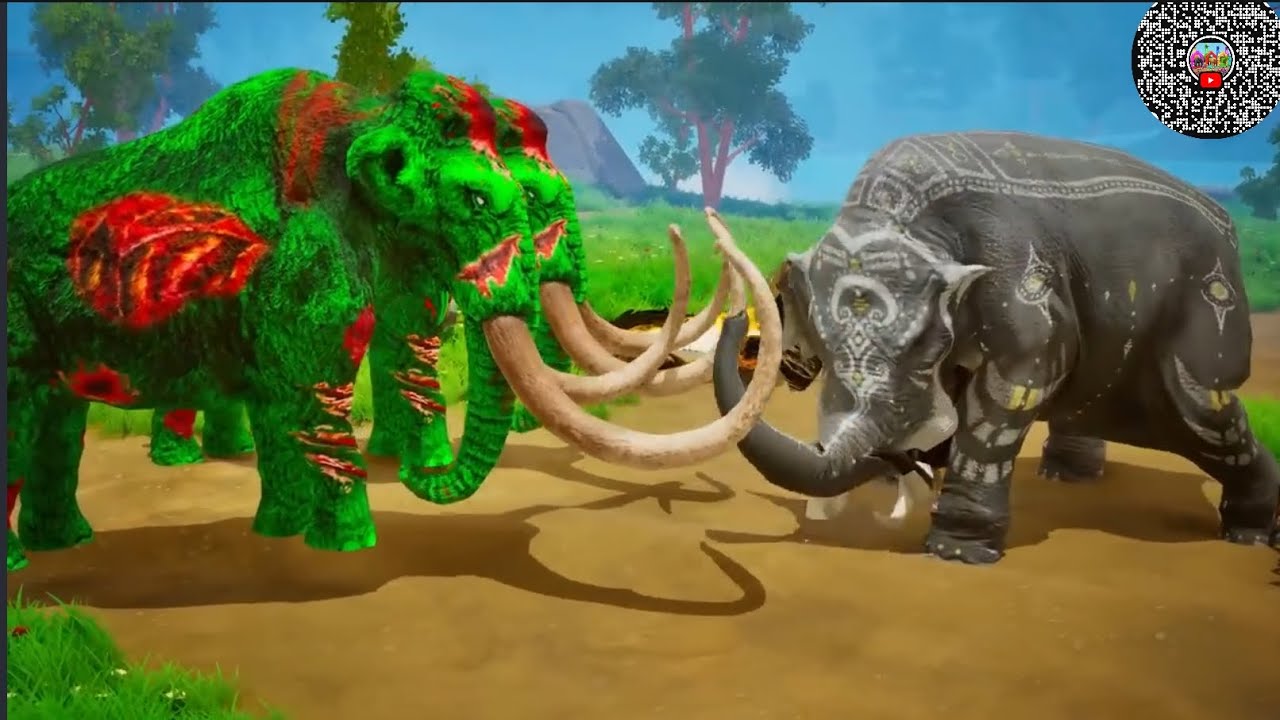 Cartoon Cow Mammoth Elephant Gorilla leone Tiger Animals Monkey_Transliterat Shivansh funny ...