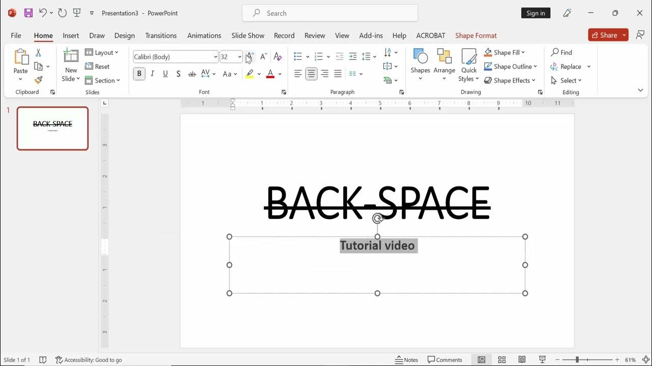 How to use strikethrough in Microsoft PowerPoint - YouTube