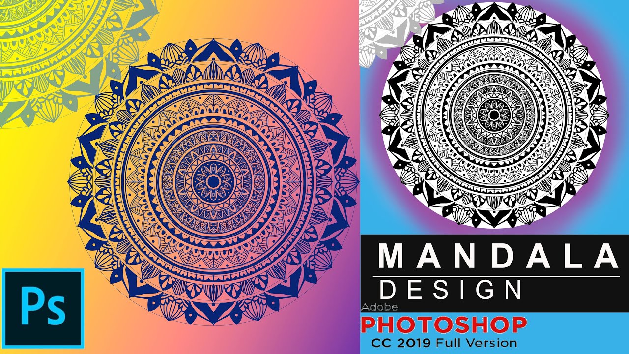 Mandala Art For Begginers | Mandala Design In Photoshop CC 2019 ...
