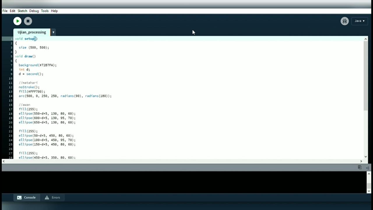 Membuat Animasi Bergerak Dalam Aplikasi Processing - YouTube