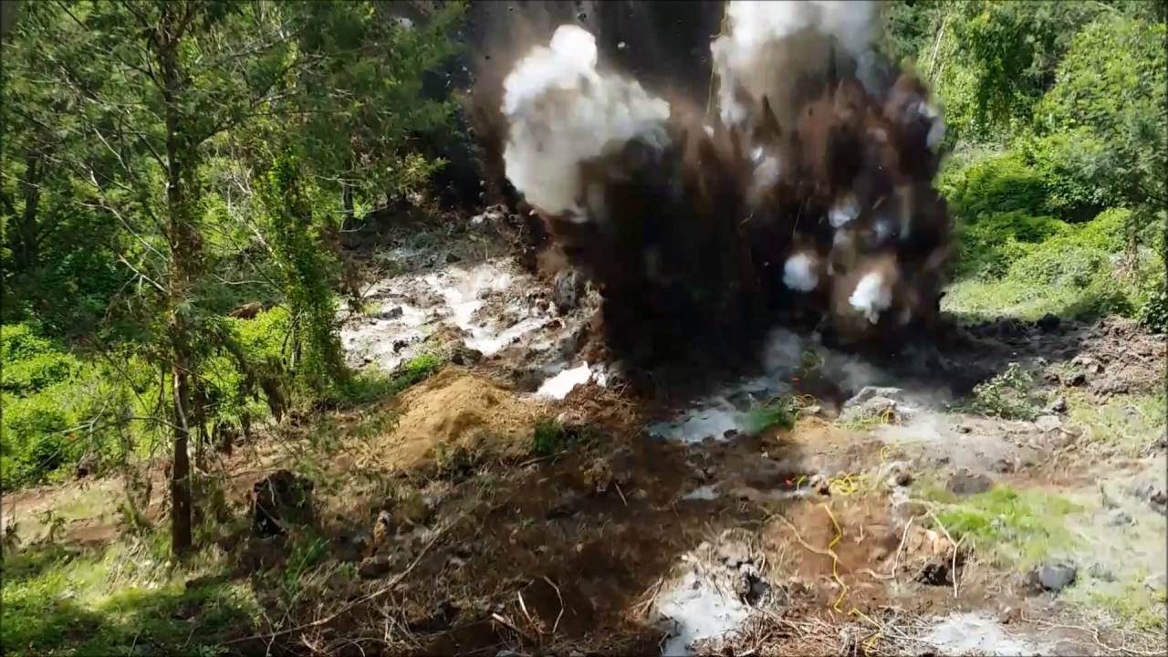 Drill & Shoot Explosion - YouTube