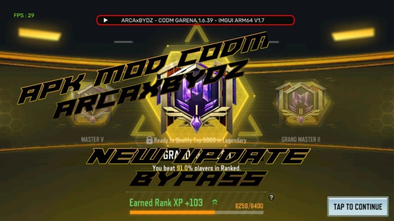 New Update Bypass Call Of Duty Mobile Apk Mod Imgui Arcaxbydz Youtube