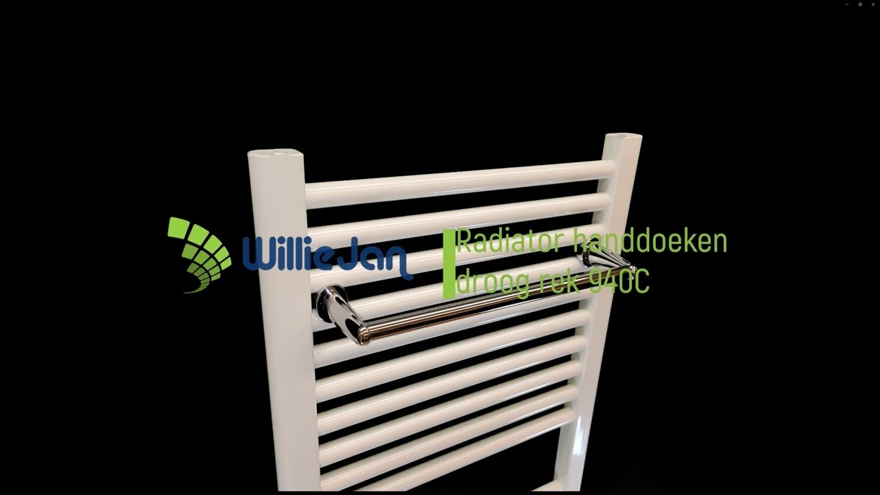 WillieJan Radiator handdoeken droog rek 940C – Chroom – 1 stang – 36 cm ...