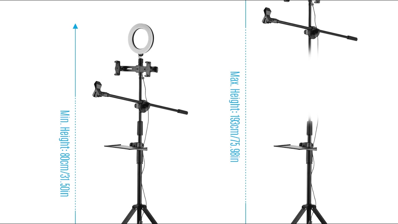 Video Streaming Stand with LED Light Phone Holders - YouTube