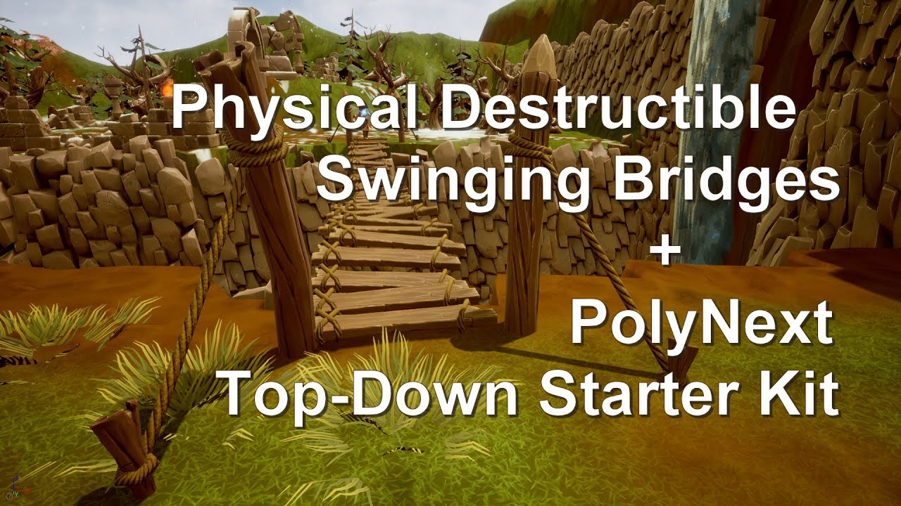 Bridge before and after physics Unreal Engine 4.25 - YouTube