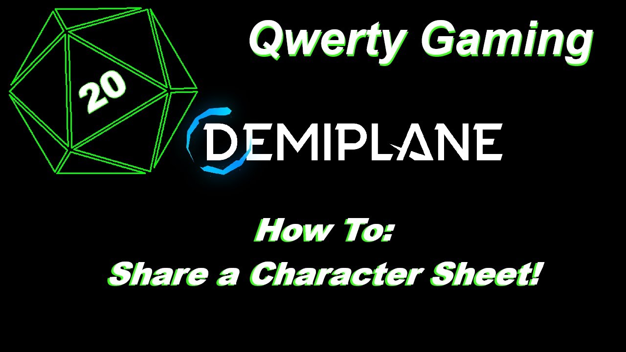 How to Share your Demiplane Character - YouTube