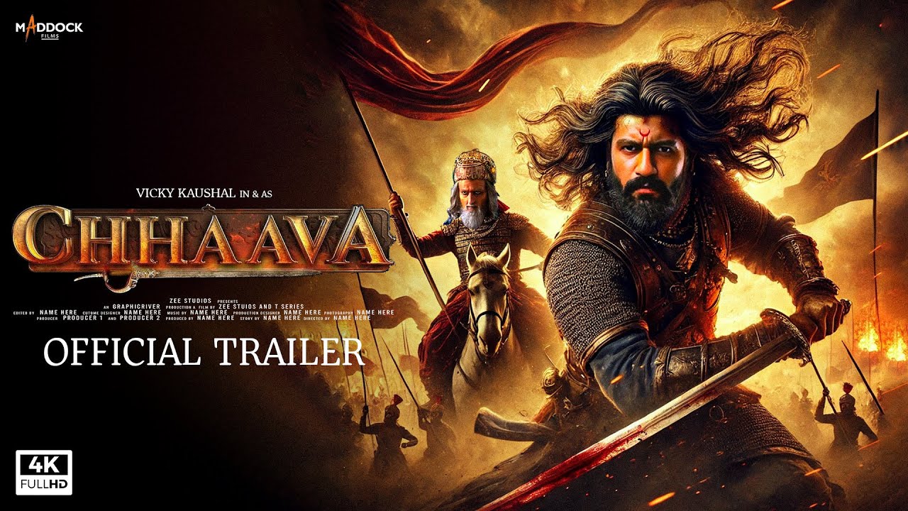 Chhava - Official Trailer | Vicky Kaushal | Rashmika Mandanna | Akshaye ...