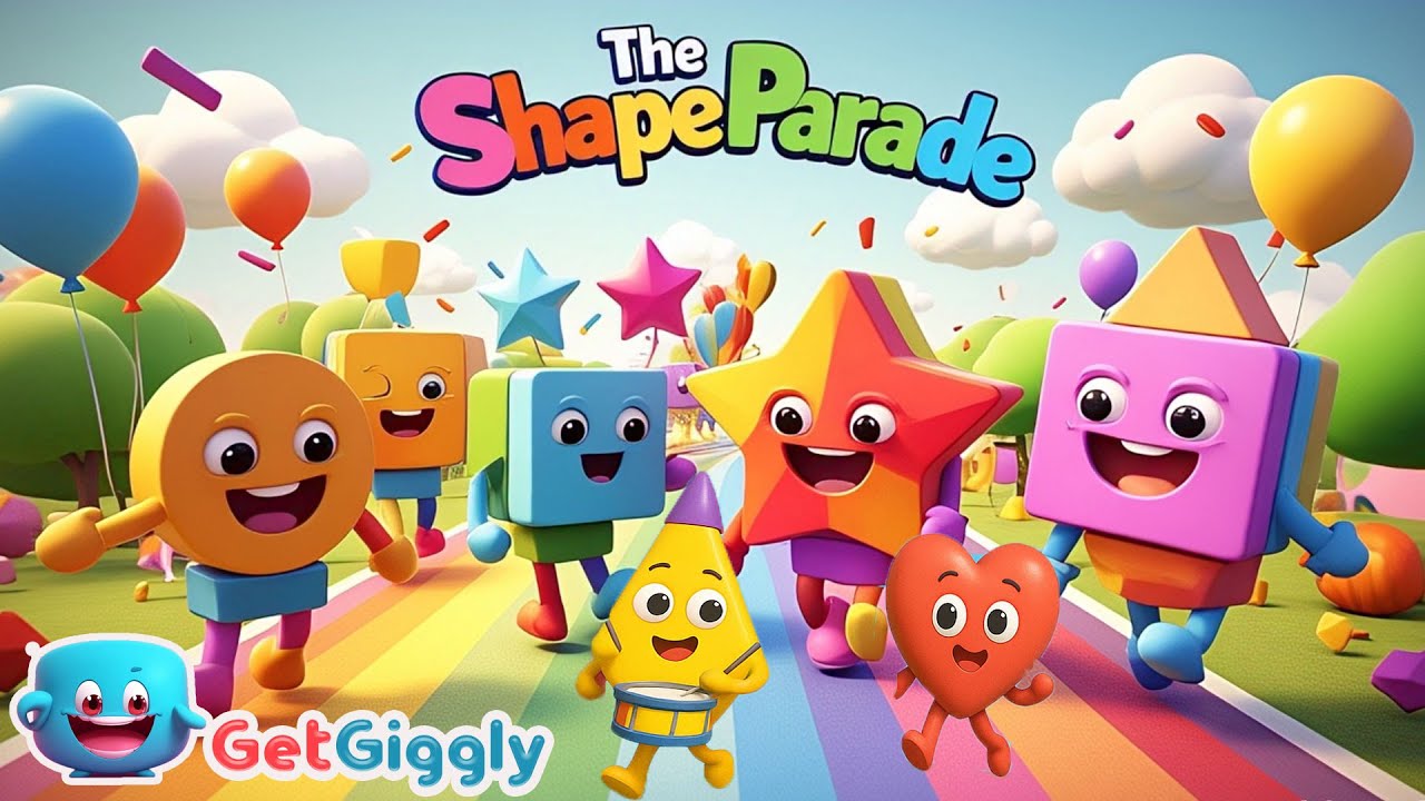 The Shape Parade Song for Kids | Learn Shapes with Fun Characters ...