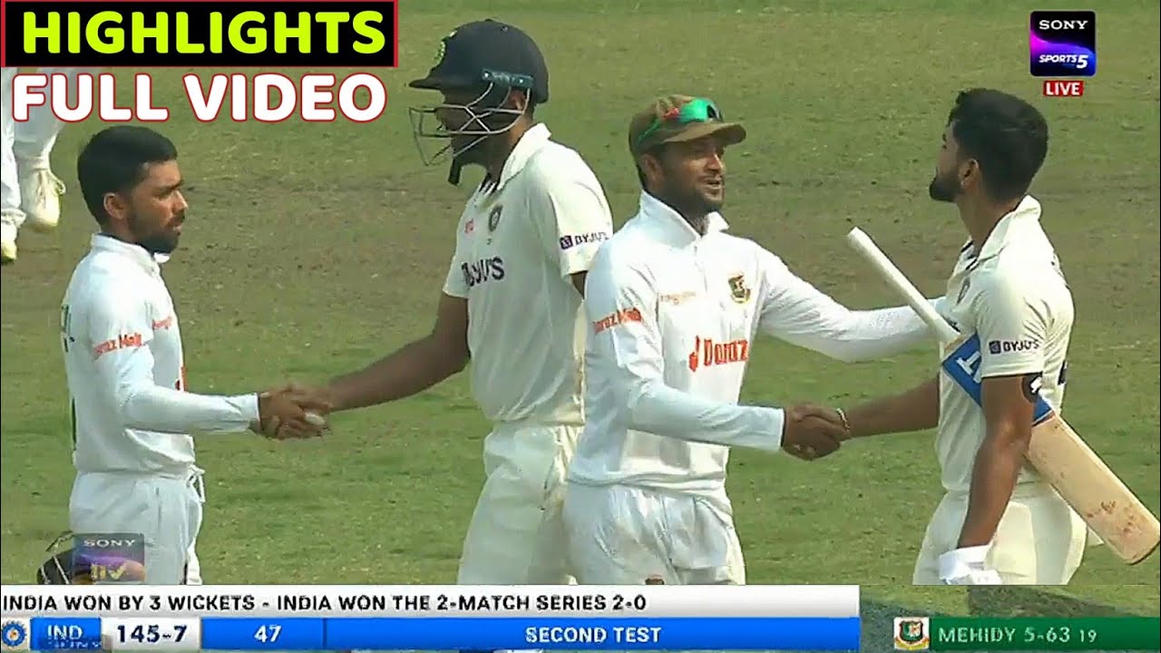 India vs Bangladesh 2nd Test Match Day : 4 Highlights Full Match ...