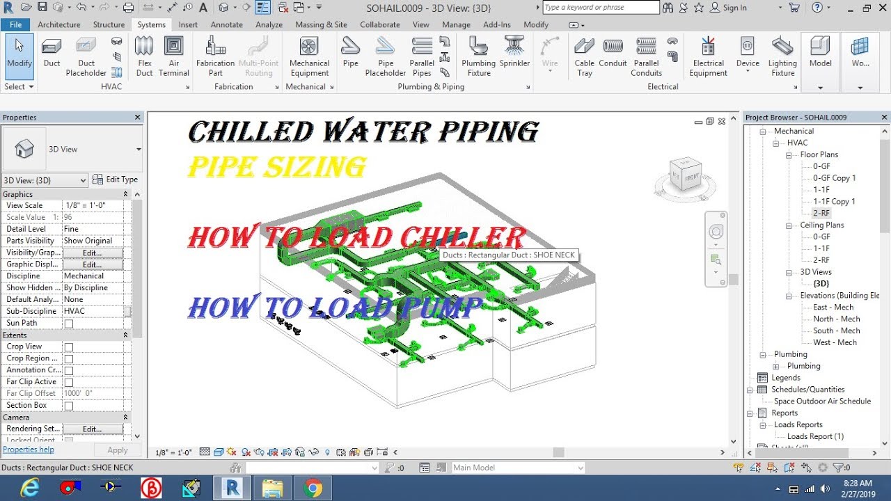 HVAC DESIGNING AND DRAFTING IN REVIT PART 10 - YouTube