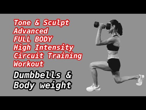 Tone & Sculpt High Intensity FULL BODY at home Circuit training workout ...