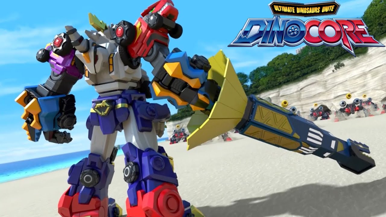 DinoCore | Red car robot | Super Heroes Gathering l Best Episodes ...