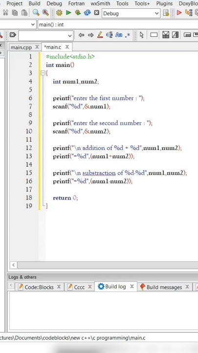 Day 31 Exploring Addition And Subtraction Of Two Numbers Using C Youtube