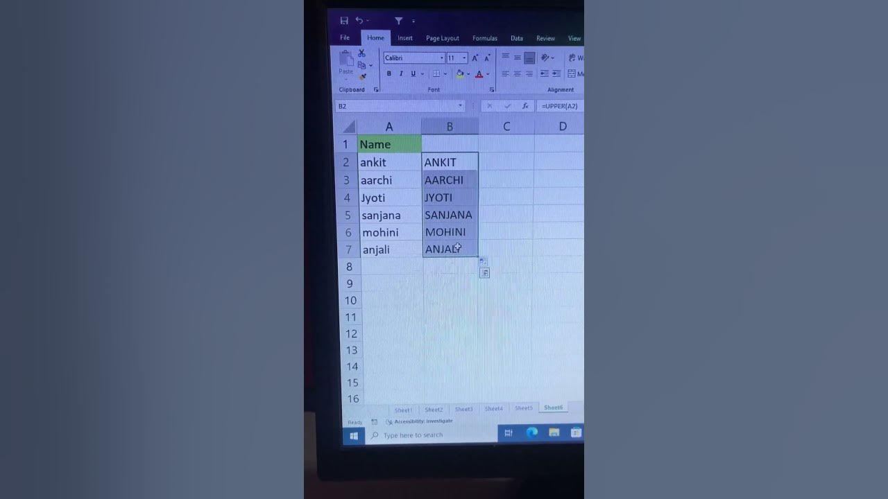 Excel Capital Letter Trick Excelwalesir Excel Exceltricks Shortvideo Exceltraining Tips