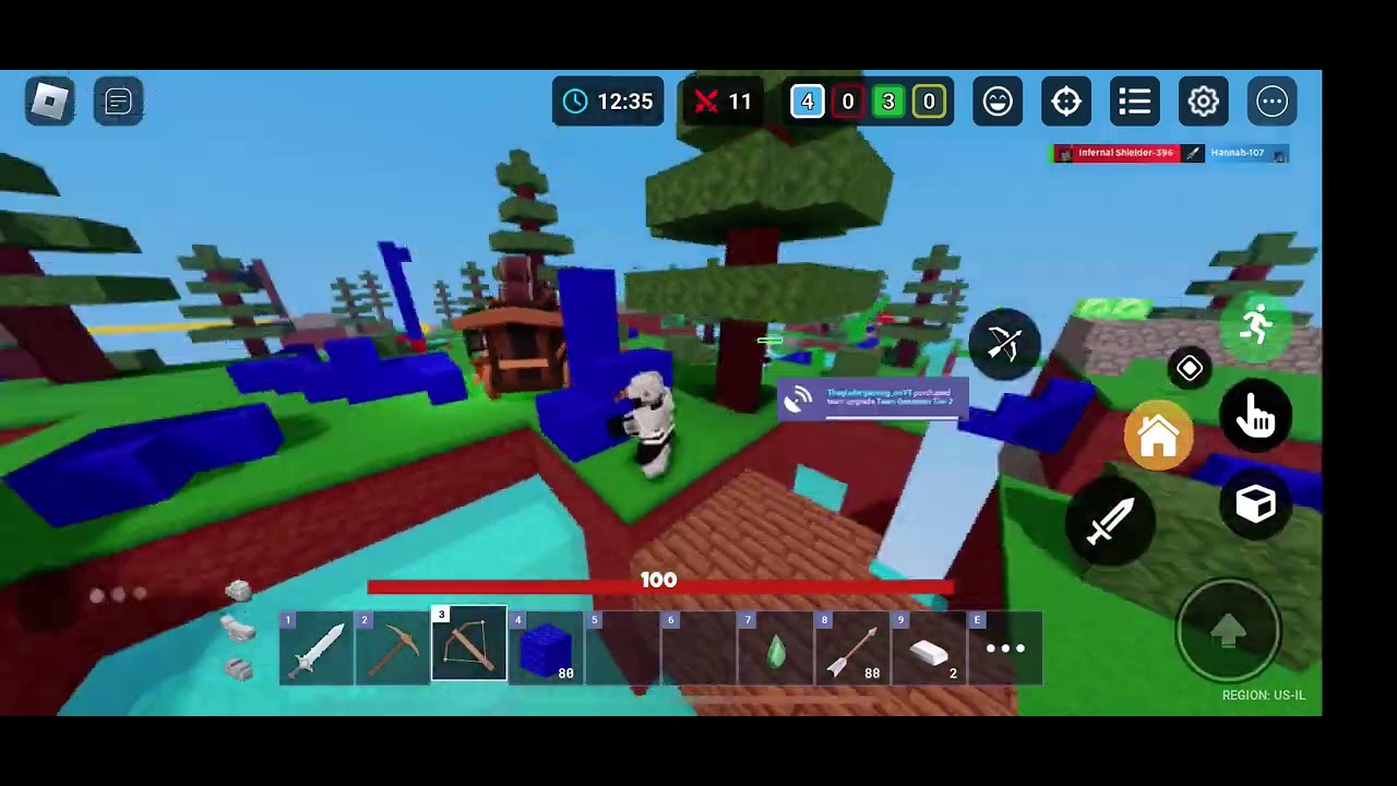 Sweaty game play on Roblox bedwars💀💀 - YouTube