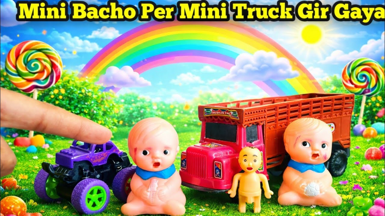 Mini Bacho Per Mini Truck Gir Gaya //Bacho K Khilona - YouTube